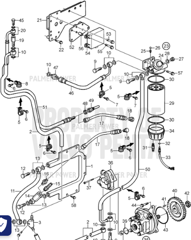 VOLVO PENTA 21186656 Tandem Pump | Tandem Pump, 16L/Min | PalmerPower