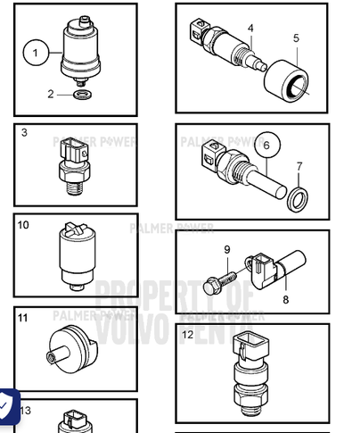VOLVO PENTA 21291011 Pressure Sensor | PalmerPower