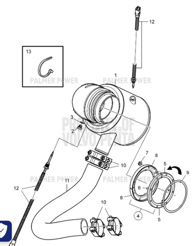 VOLVO PENTA 21304745 Hose Clamp | PalmerPower