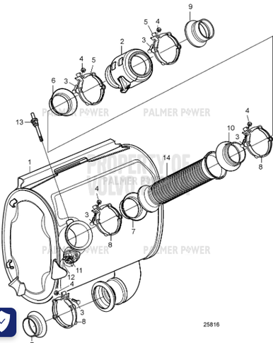 VOLVO PENTA 21583715 Silencer | PalmerPower