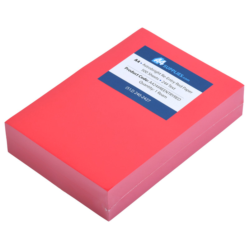 A4 Red Copy Paper By The Ream | Free Shipping On Orders Of $500