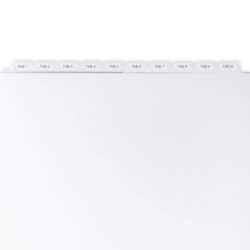 A4 Clear Adhesive Tab Labels 10-Tab | Print And Apply