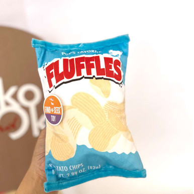 Fluffles Chips Plush Dog Toy | Dog Toy Chips Bag