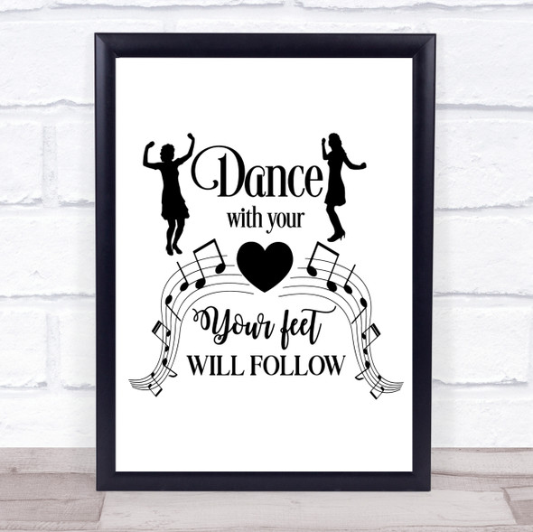 Home & Living Dance with your heart wall quote Wall Décor etna.com.pe