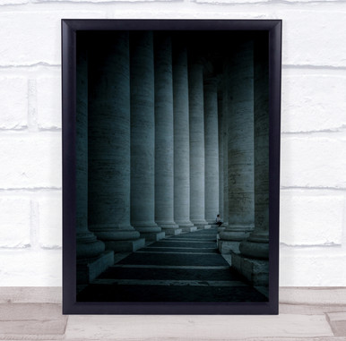 Architecture Building Pillars Lines Shapes Repetition Texture Wall Art ...