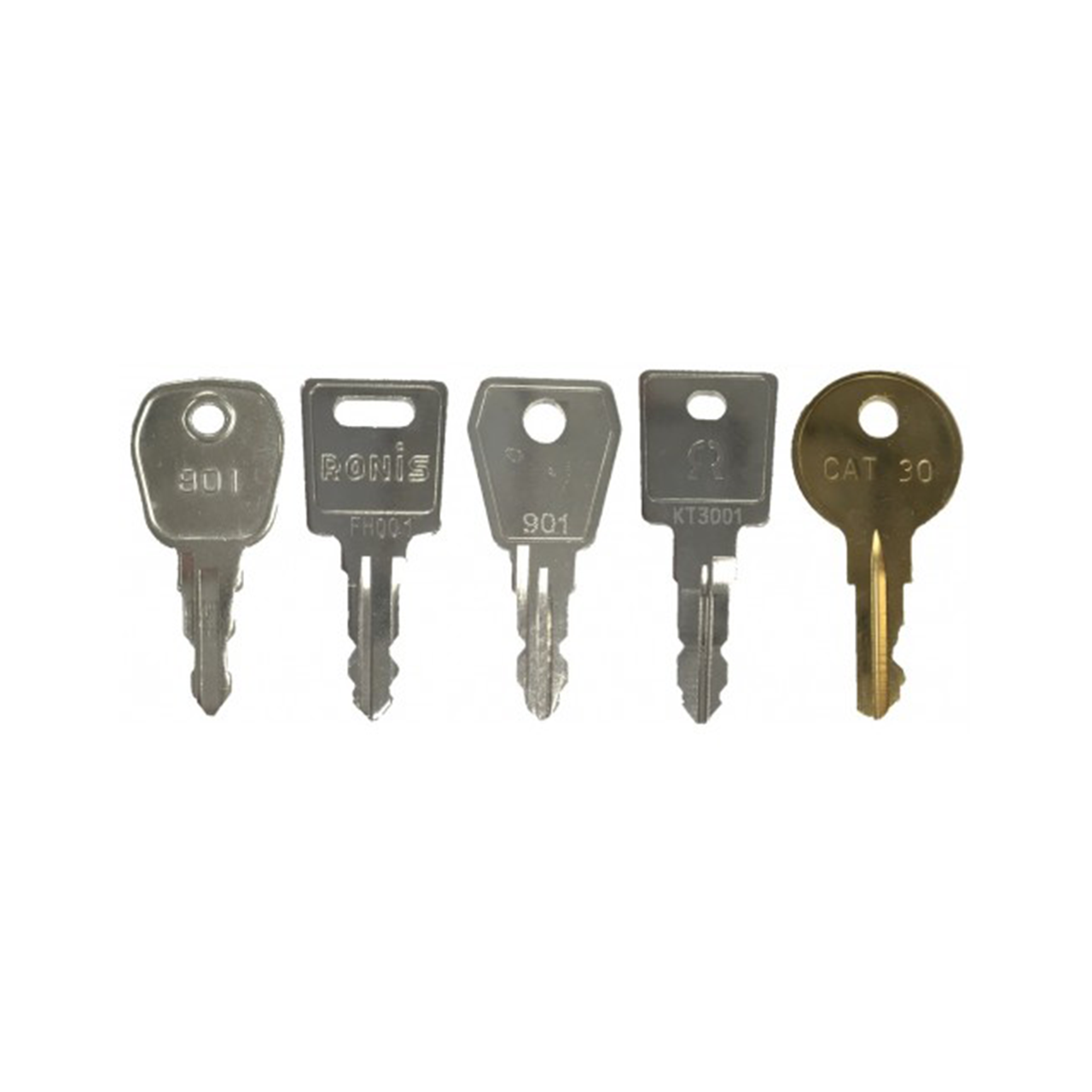 Kentec Spare Key Set: Comprises (801, 901, FH001, KT3001 & CAT30) - Videcon