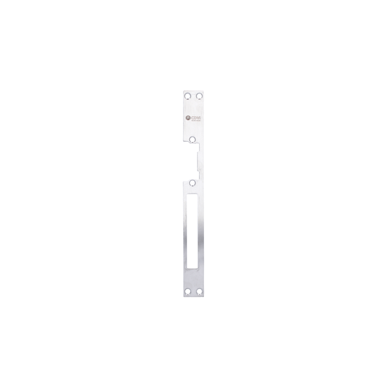 Stainless steel faceplate with deadbolt cut-out - Videcon