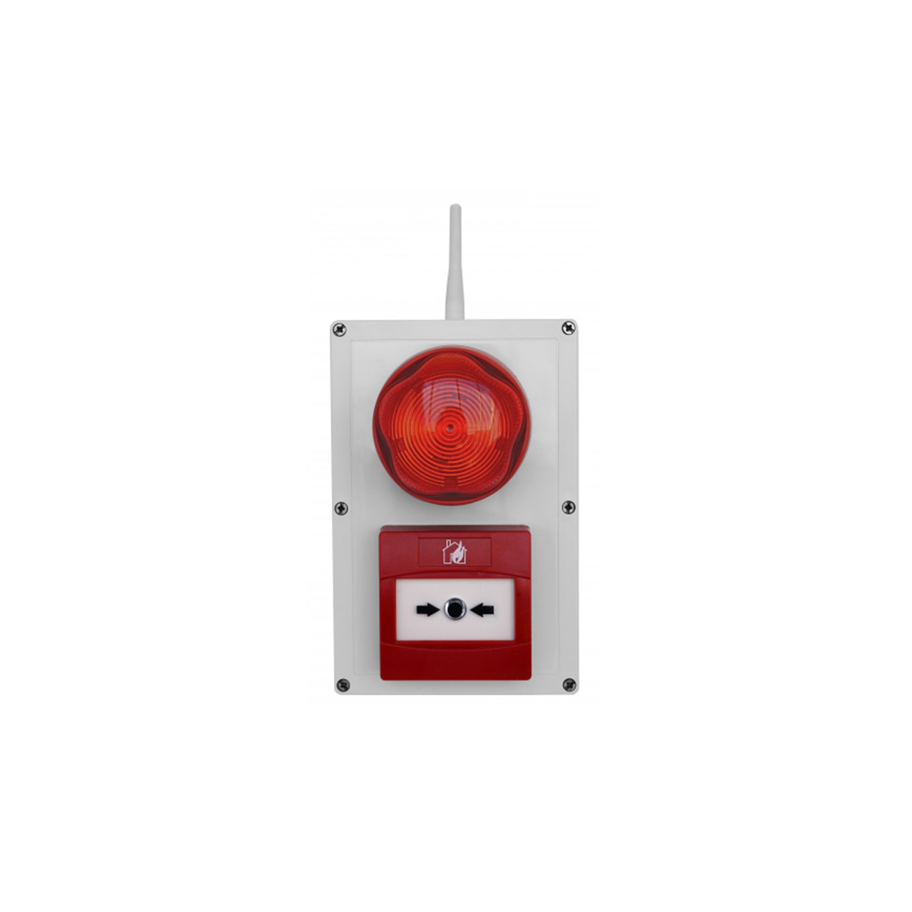 Master internal call-point with sounder/beacon in red with reset key ...