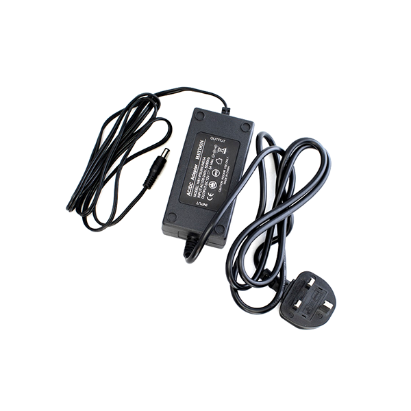 12v x 5amp Inline PSU C/W 3.6m Lead and UK Plug - Videcon