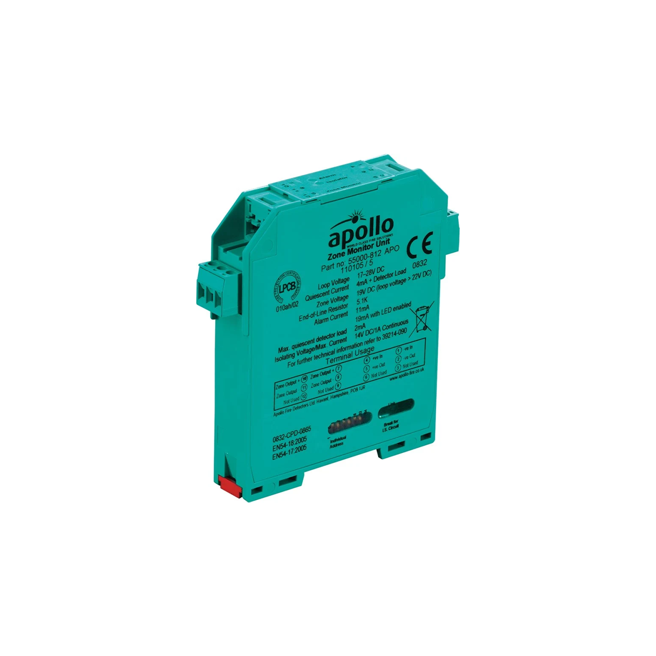 Apollo XP95 Zone Monitor with Isolator DIN Style - Videcon