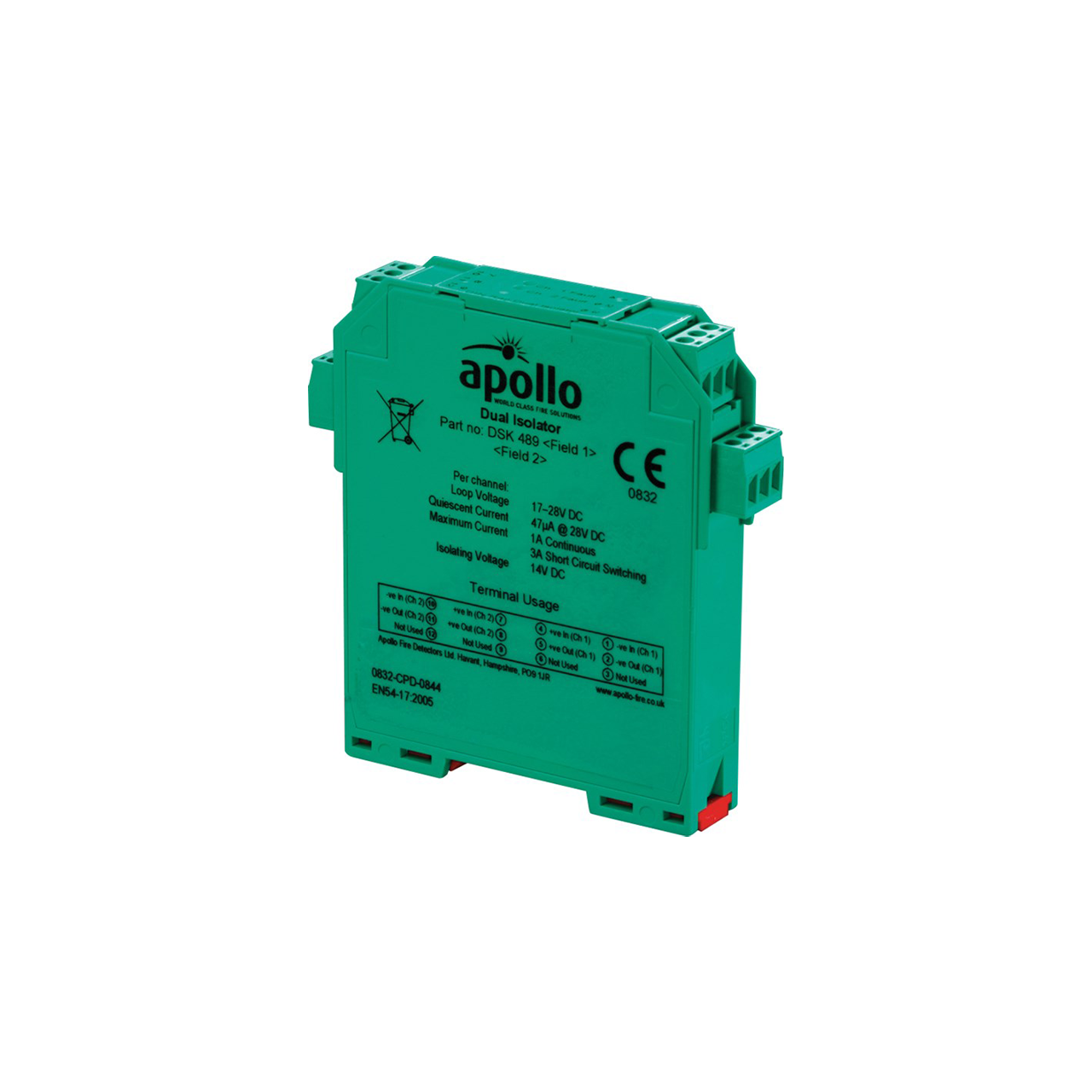 Apollo XP95 Dual Isolator DIN Style - Videcon