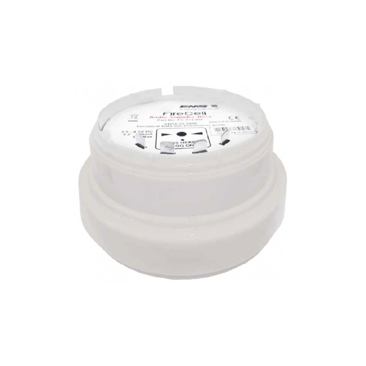 EMS FireCell Wireless Sounder Base Only (White) - Videcon