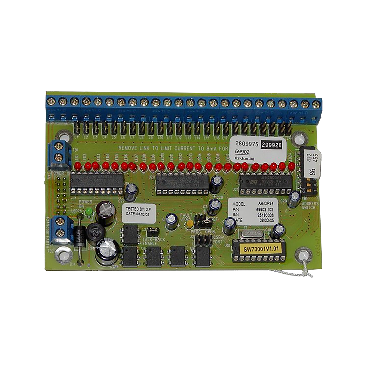 Ziton Zp3 24 Way Transistor Output Board Videcon