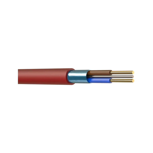 1.5mm² FP200 Gold Fire Cable 2C+E Red (100m Drum) - Videcon