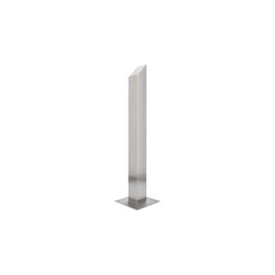 Angled top stainless steel post, 1m - Videcon