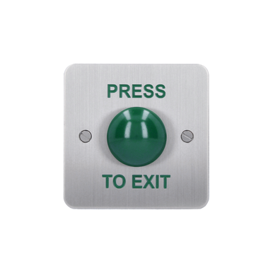 Standard green dome exit button, surface mount - Videcon