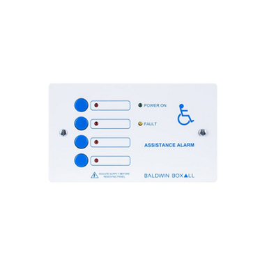 4 Way Toilet Alarm Control Panel White - Videcon