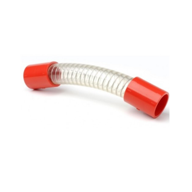 27mm Flexible Connector. Red Couplers, Clear Flexible Pipe. 1 Metre ...