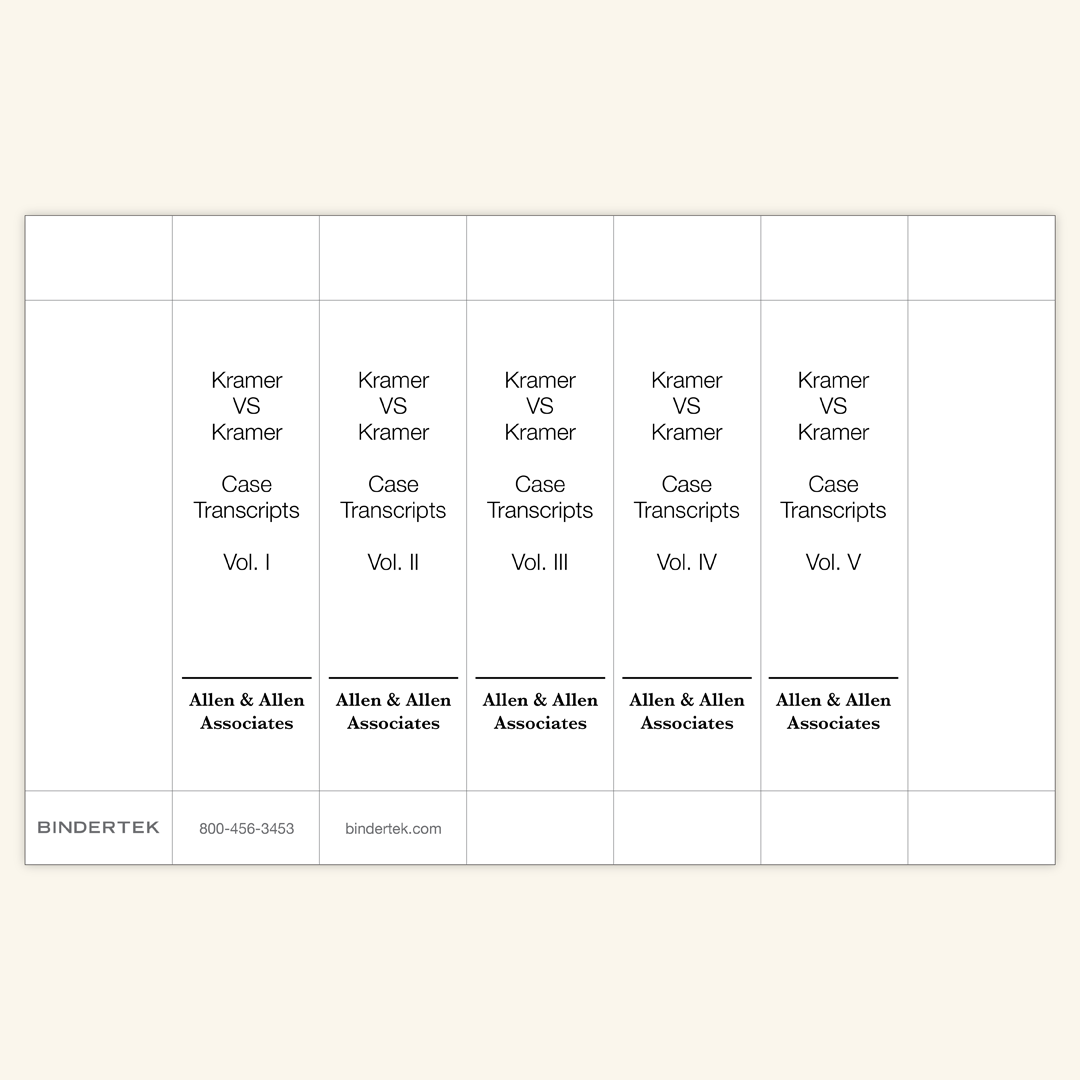 Insertable Spine Labels for 3" Binders - Bindertek