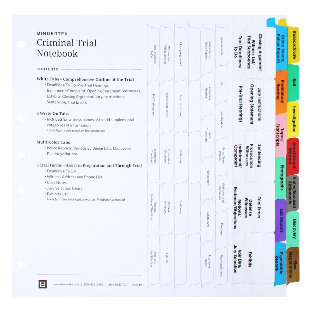 3-Ring Criminal Trial Notebook - Bindertek