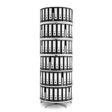 Moll Deluxe Binder & File Carousel, 6-Tier Shelving - Bindertek