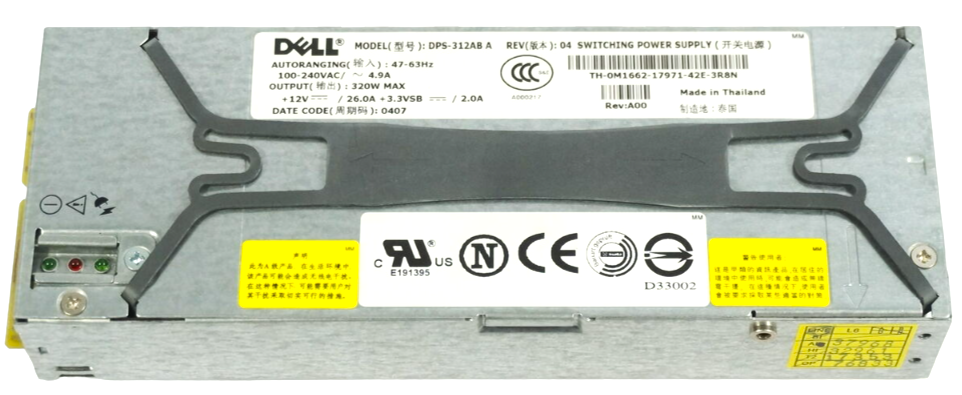 M1662 - 320W Power Supply Unit (PSU) for PowerEdge 1750 - CPU Medics