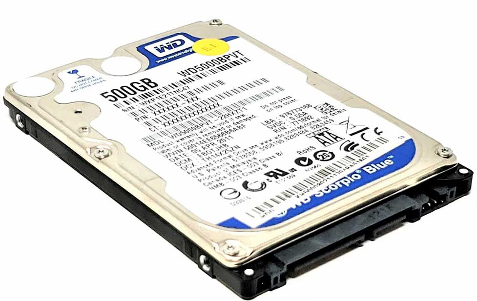 Western Digital WD5000BPVT-22HXZT3 - 500GB 5.4K RPM 8MB Cache SATA 2.5 ...