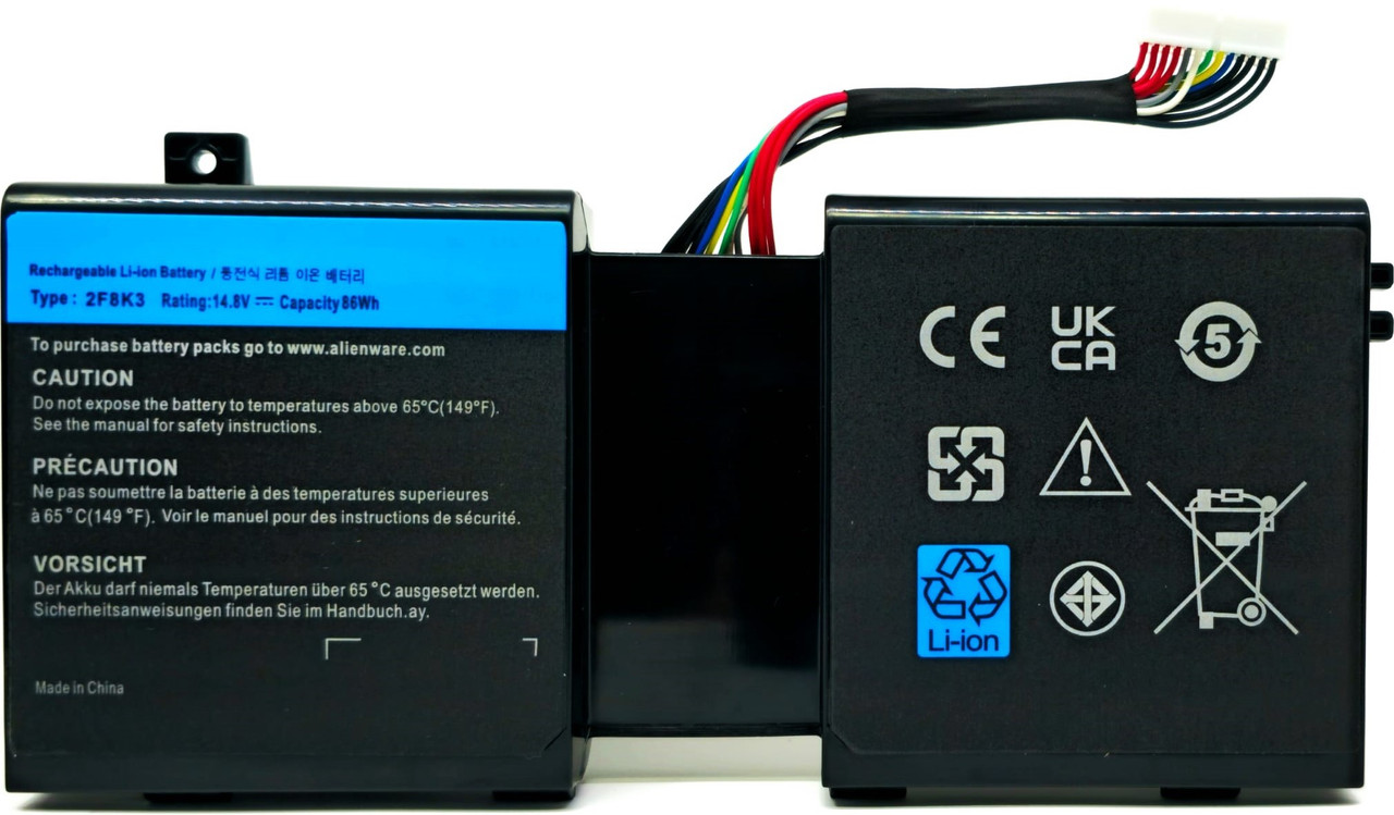 KJ2PX - 8-Cell Replacement Battery for Alienware M18x R3 M17x R5 - CPU ...
