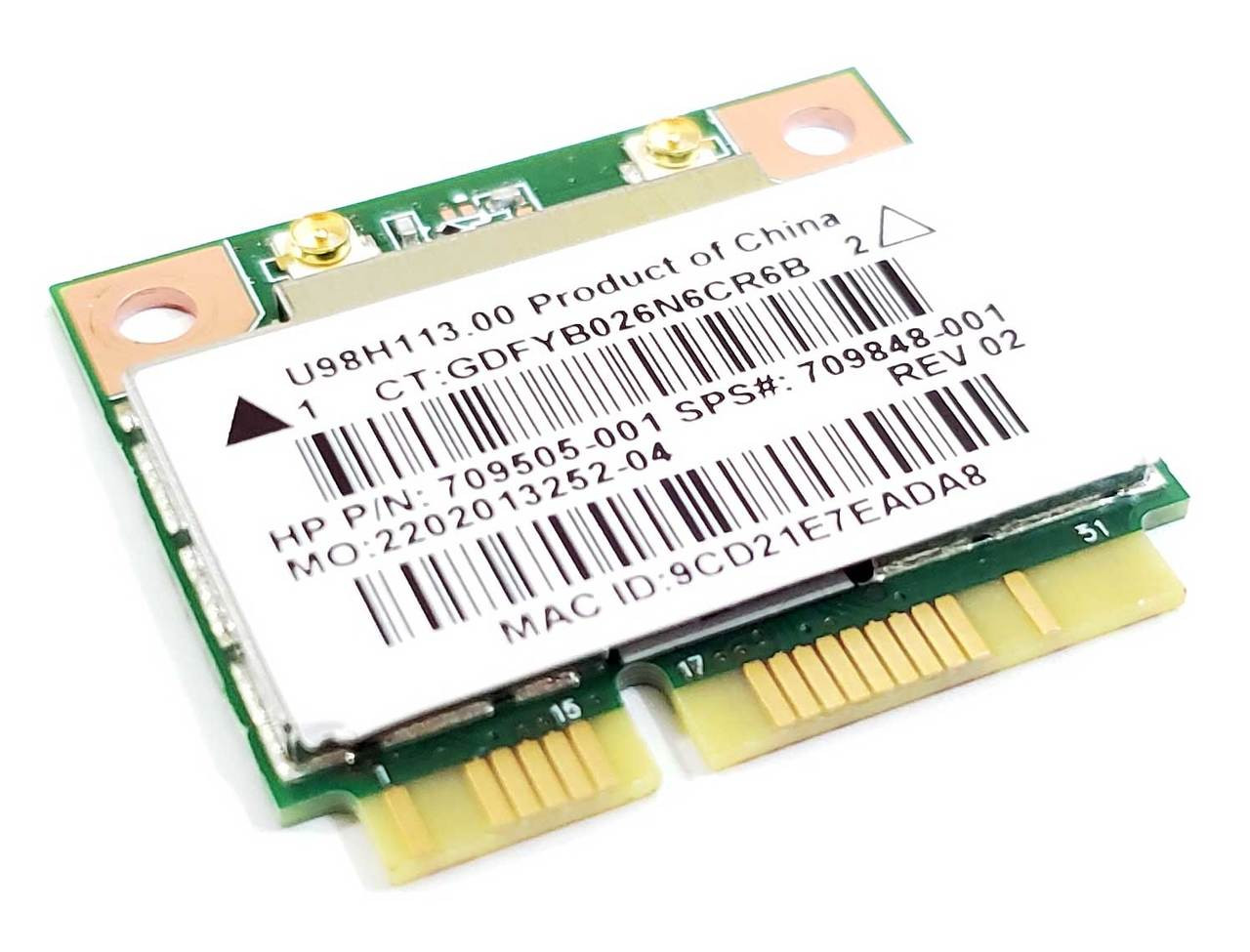 HP RTL8188EE - WiFi Wireless N PCI-E Half-Height Card - CPU Medics