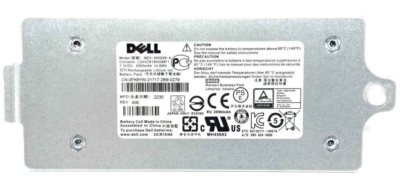 KVY4F - Smart Controller Cache Battery for Equallogic PS6210 PS4210 ...