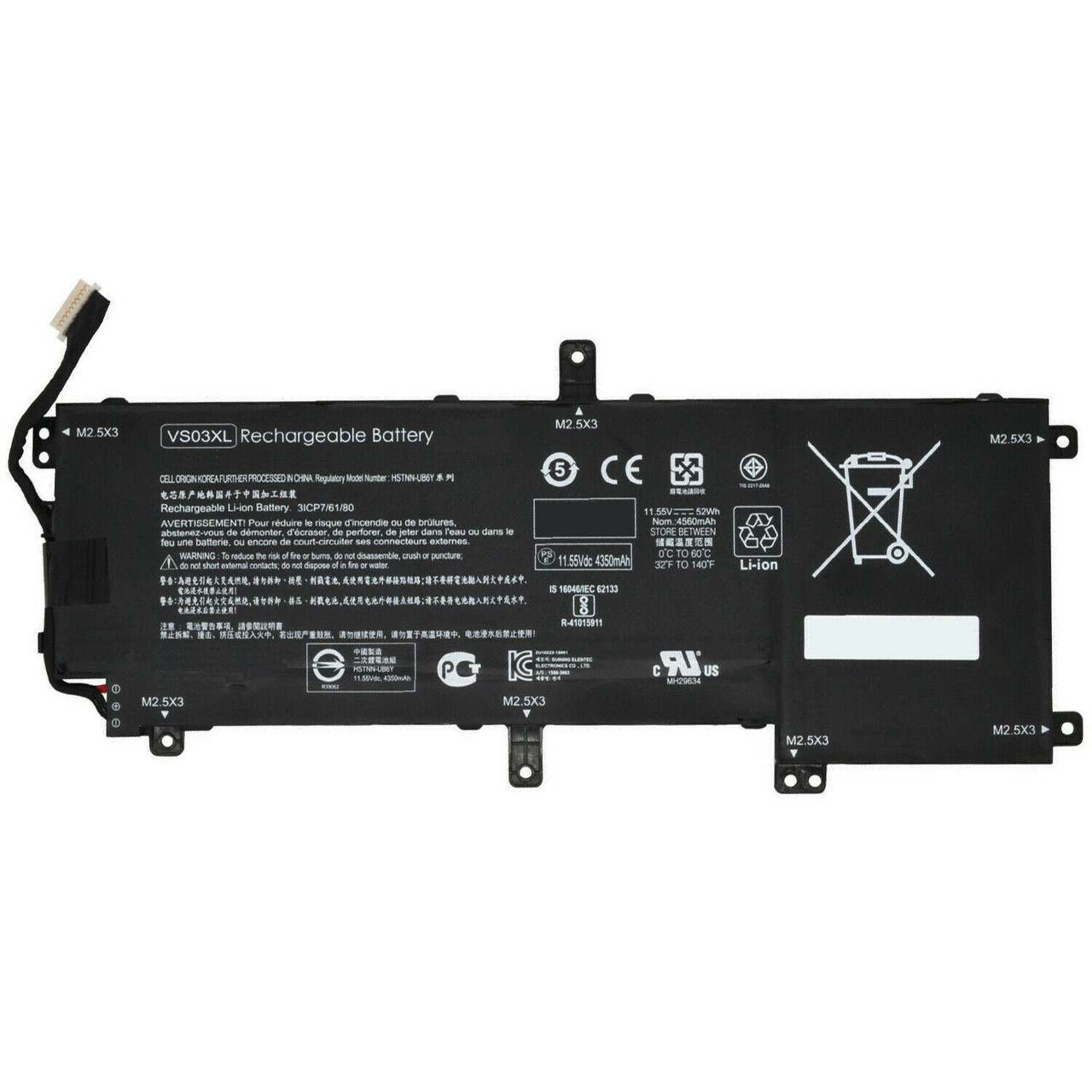 849047-541 - VS03XL VS03 VSO3 3-Cell Battery for HP Envy 15-AS 15T-AS ...