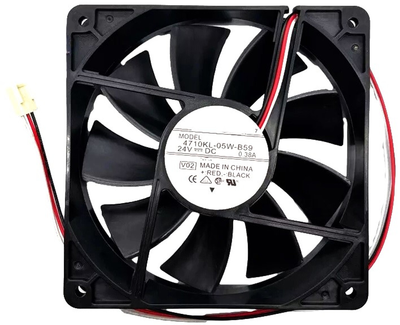 4710KL-05W-B59 - 120x120x25mm 12025 DC24V 0.38A 3-Pin Connector Inverter Cooling Fan - CPU Medics