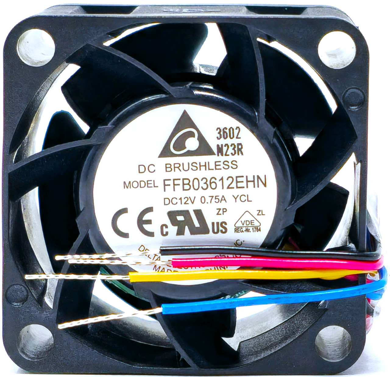 Delta FFB03612EHNYCL - 36x36x28mm 3628 DC12V 0.75A 9W 4-Lead Wires Ball ...