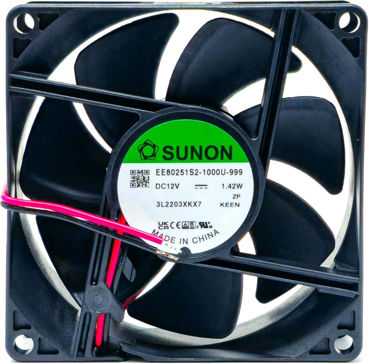 Sunon EE80251S2-1000U-999 - 80x80x25mm 8025 DC12V 0.11A 1.42W 2-Lead ...
