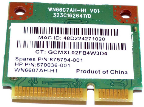 Hewlett-Packard (HP) AR5B125 - Atheros AR5B125 WiFi PCI-E Half-Height ...