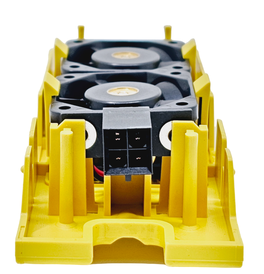 Fanuc A02B-0265-C101 - 40x40x20mm Dual Fan Unit with Yellow Bracket ...