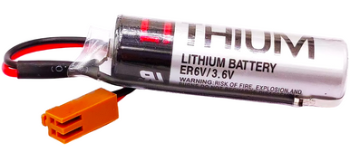 ER6V/3.6V - ER6V 3.6V 2400mAh PLC Battery for Mitsubishi M70 - Brown ...