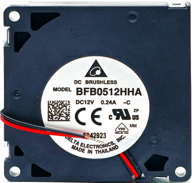 Delta BFB0512HHA - 50x50x10mm 5010 DC12V 0.24A 2.88W 2-Lead Wires Ball ...