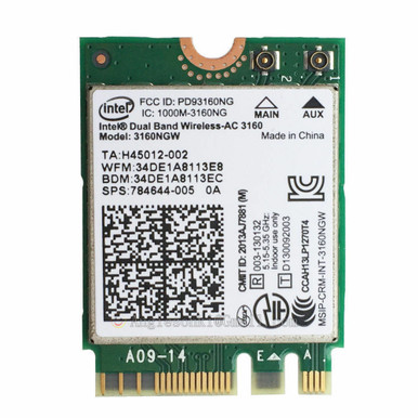 3160NGW - Intel Dual Band Wireless-AC 3160 802.11 a/b/g/n+a/c 2x2 WiFi ...