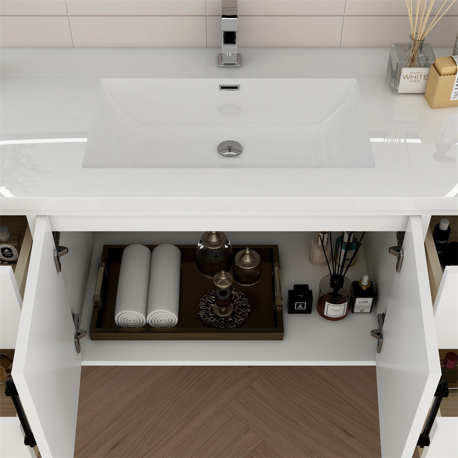 Victoria 60" Floating Bathroom Vanity with Reinforced Acrylic Single ...