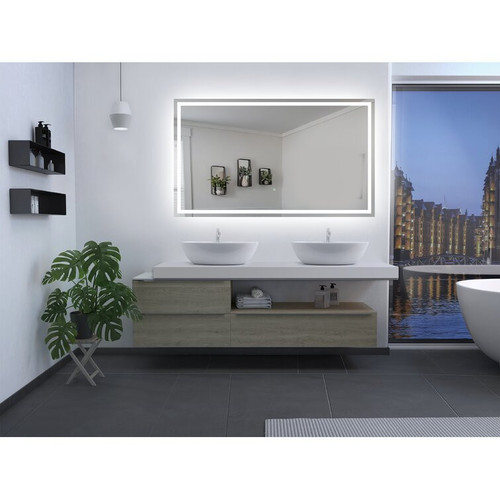 Twinkle 68'' Polished Edge Frosted Panel LED Mirror