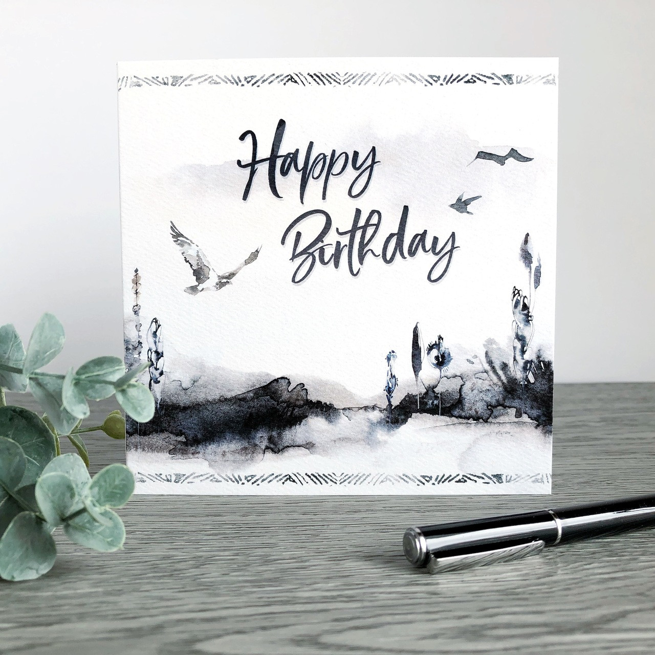 Watercolor Landscape Birthday Card - Especially Yours Designs