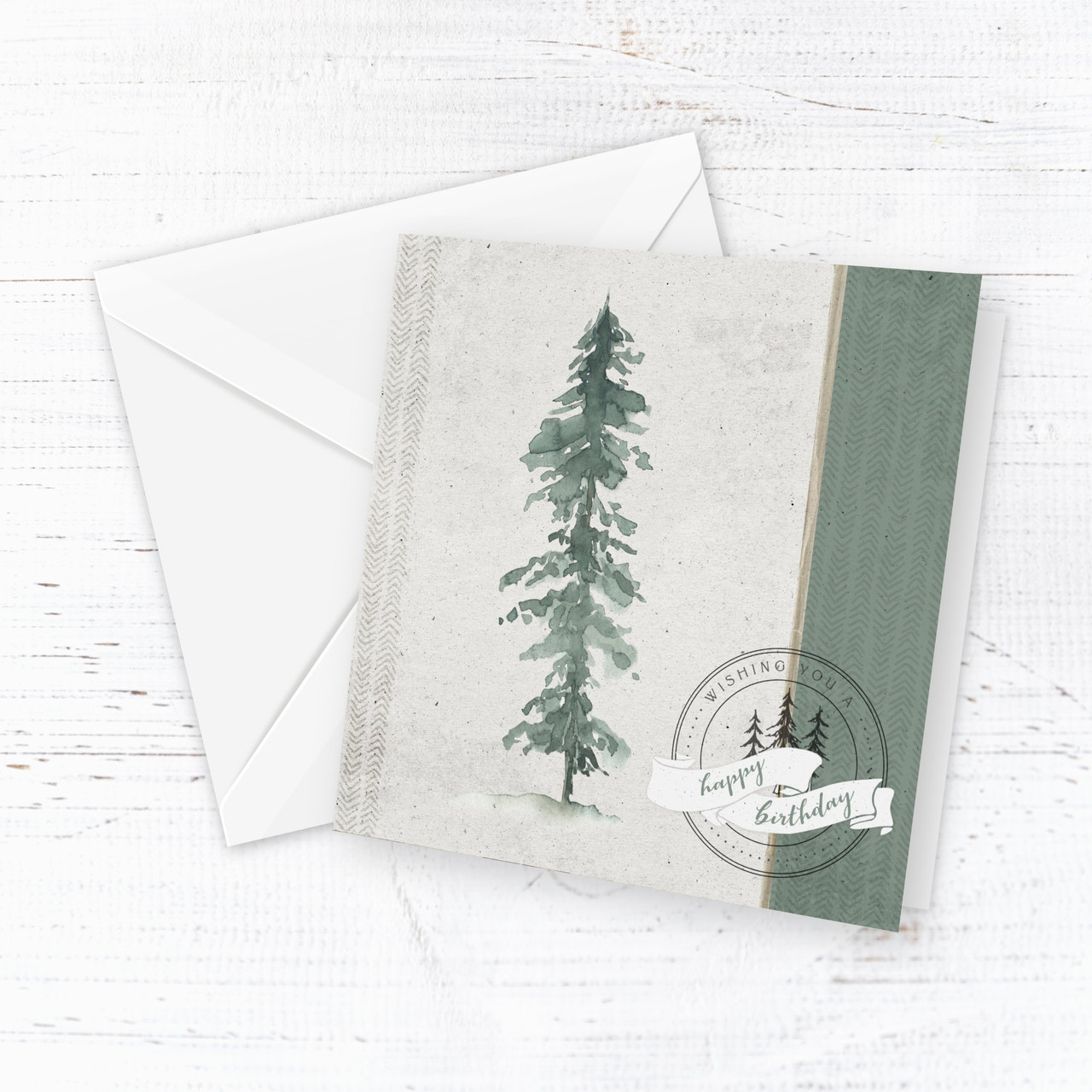 Pine Tree Birthday Card - Especially Yours Designs