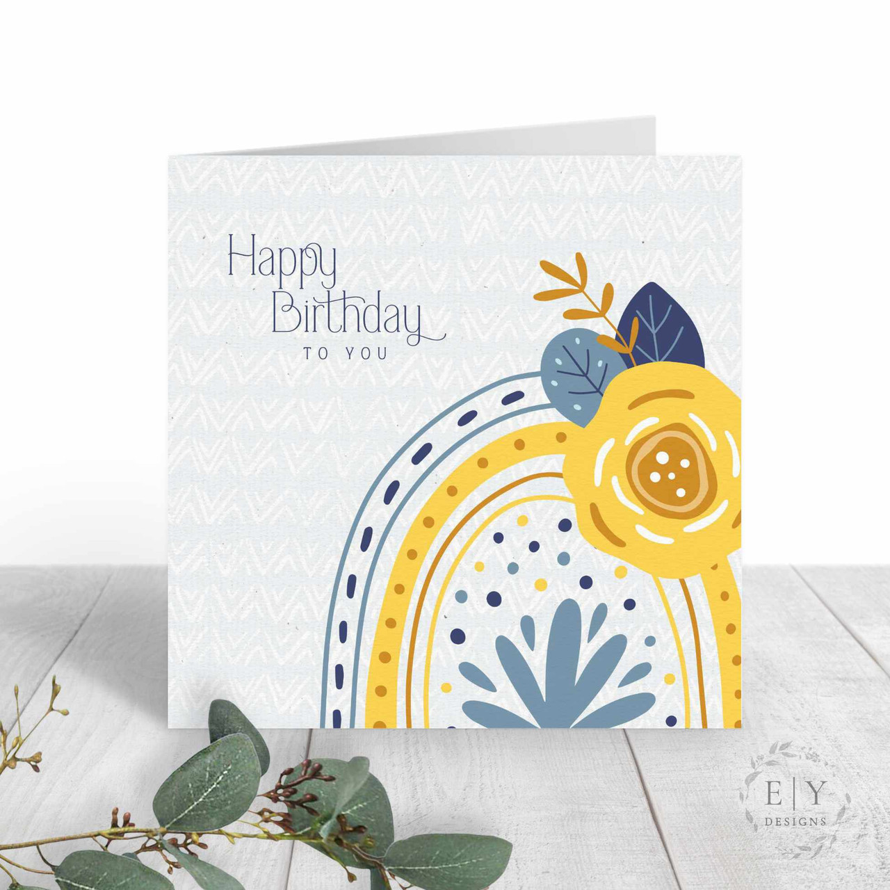 Rainbow Birthday Card - Especially Yours Designs