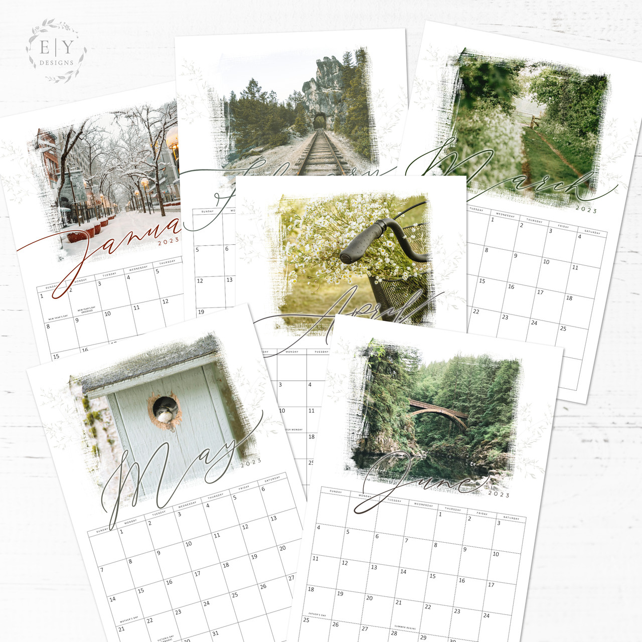 2023 Wall Calendar | Scenery - Especially Yours Designs