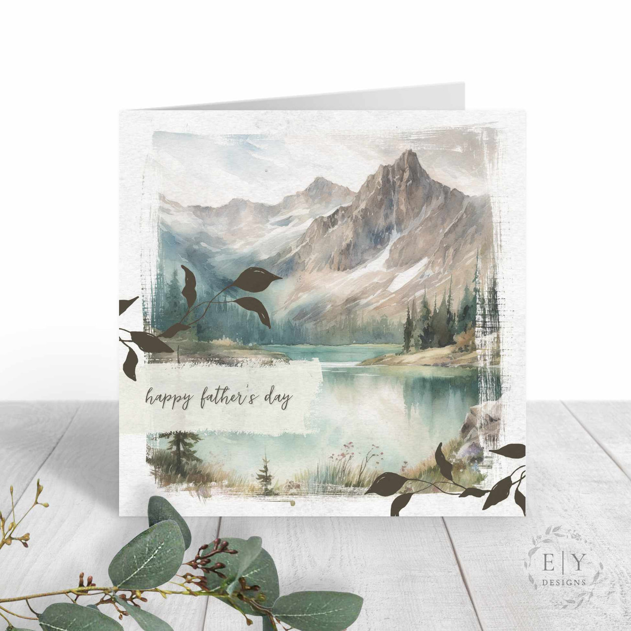 Mountain Scene Father's Day Card - Especially Yours Designs