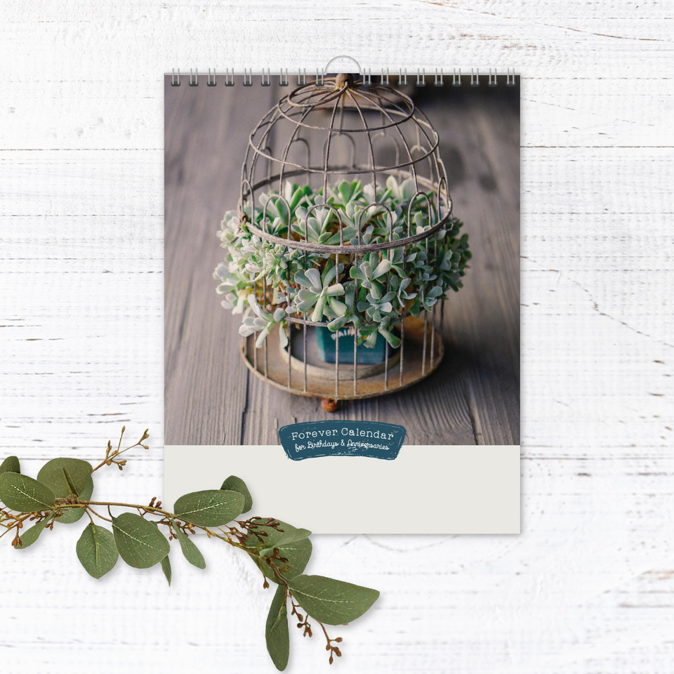 Rustic Perpetual Calendar | Forever Calendar - Especially Yours Designs