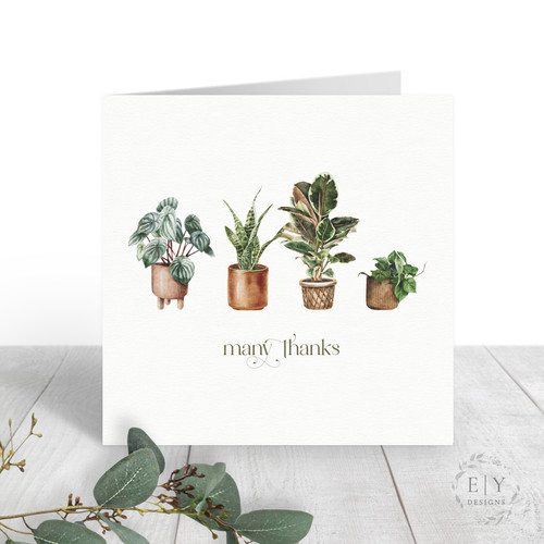 Plants Thank You Card - Especially Yours Designs