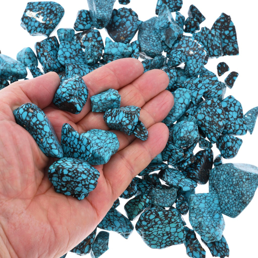 Spiderweb Turquoise Gibbsite Nuggets Small $.50 per Gram 37615
