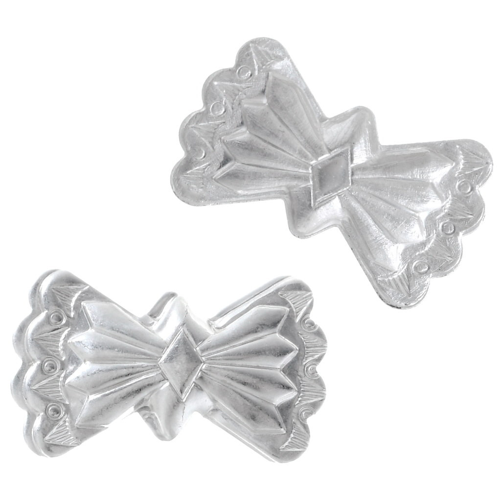 Sterling Silver Butterfly Concho Set of 6 Jewelry Detail Parts 5/8" 35537